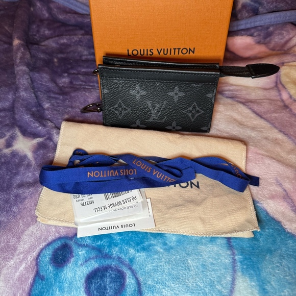Louis Vuitton | Bags | Louis Vuitton Voyage Key Pouch Monogram Eclipse ...